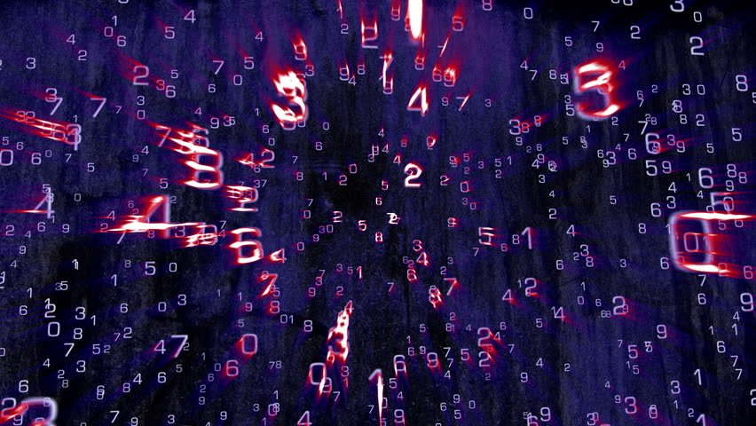 3d Mathematics Very Spectacular Colorful Animation.numbers Flying In 3d