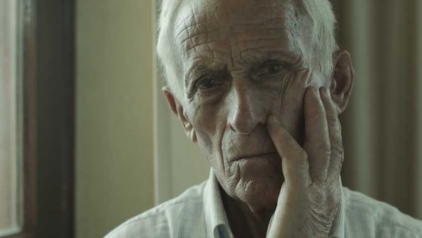 Pensive And Sad Old Man Sitting Alone Near Window Thoughts Thoughtful