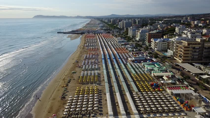 Riccione Beach, Italy, August 2014: Riccione Is A Main Destination Of ...
