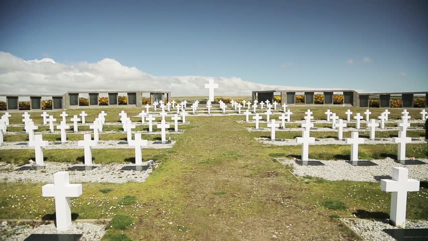 Darwin Cemetery or Argentine Military Stock Footage Video (100% Royalty ...