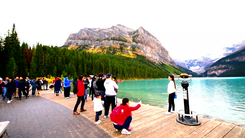 Lake and Rock landscape scenic at Banff National Park, Alberta, Canada ...