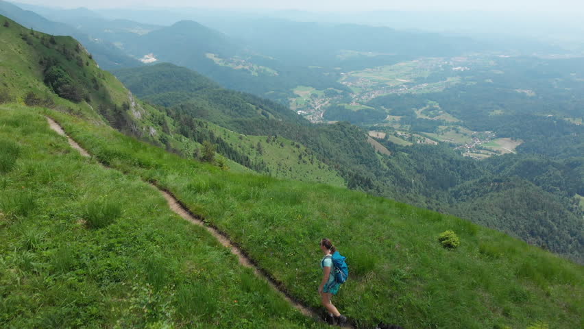 landscape view up the path up the hill image - Free stock photo ...