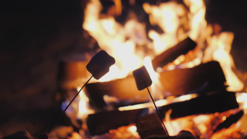 Fry Marshmallow Over a Fire, Stock Footage Video (100% Royalty-free ...