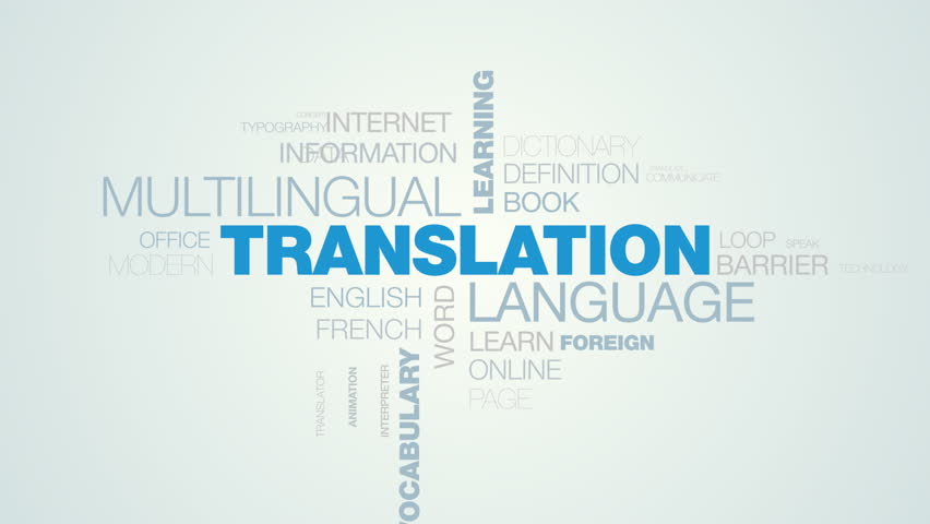 Translation Language Multilingual Learning Communication Stock Footage ...