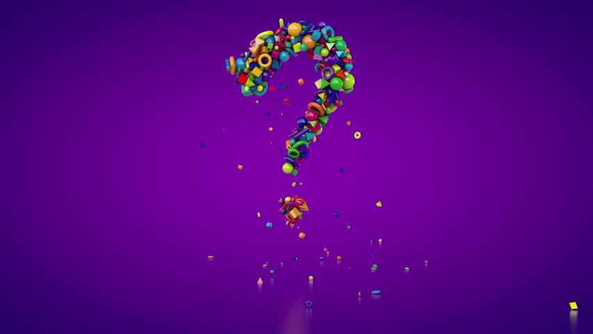 Question Mark 3d Animation. Colorful Stock Footage Video (100% Royalty ...