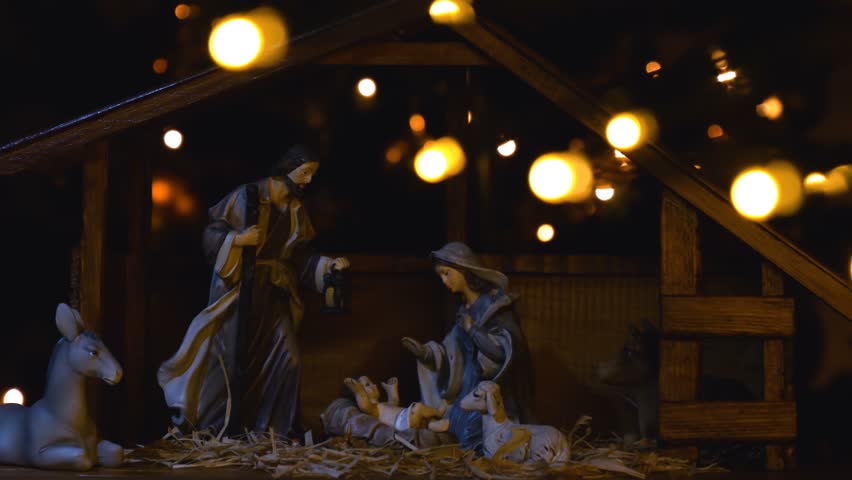 Christmas Decorations with Jesus in Manger image - Free stock photo ...