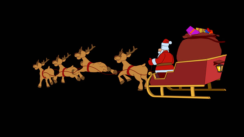 Animated Santa Claus Goes Fast Stock Footage Video (100% Royalty-free ...