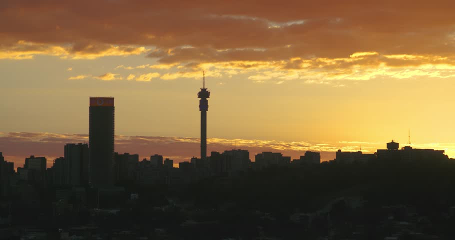 Magnificent Johannesburg Joburg Sunset with Stock Footage Video (100% ...