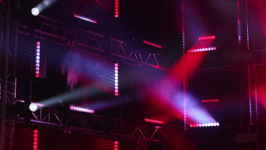 Professional Flashing Spotlights, Stage and Stock Footage Video (100% ...