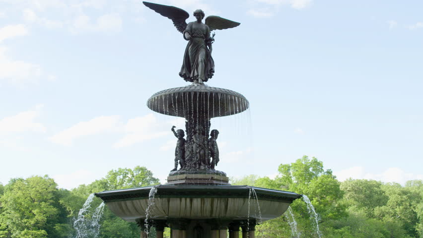 Bethesda Fountain, With The Famous Angel Of The Waters Statue Atop. The ...