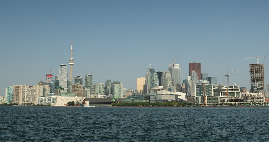 Skyline of Toronto from across the lake in Ontario, Canada image - Free ...