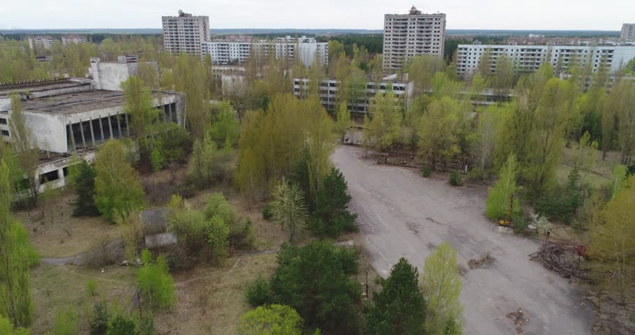 Aerial Drone Footage Pripyat Pripiat Stock Footage Video (100% Royalty ...