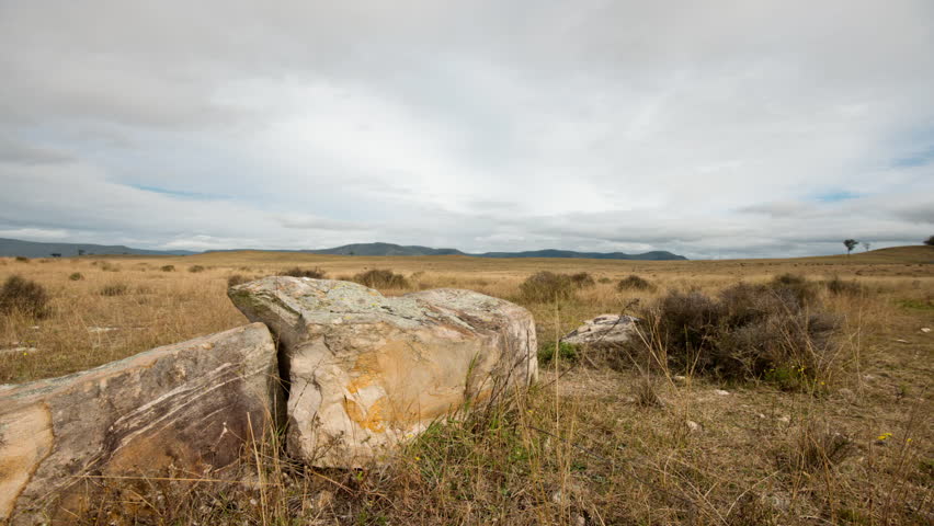 Hills landscape with large rocks in the foreground image - Free stock ...