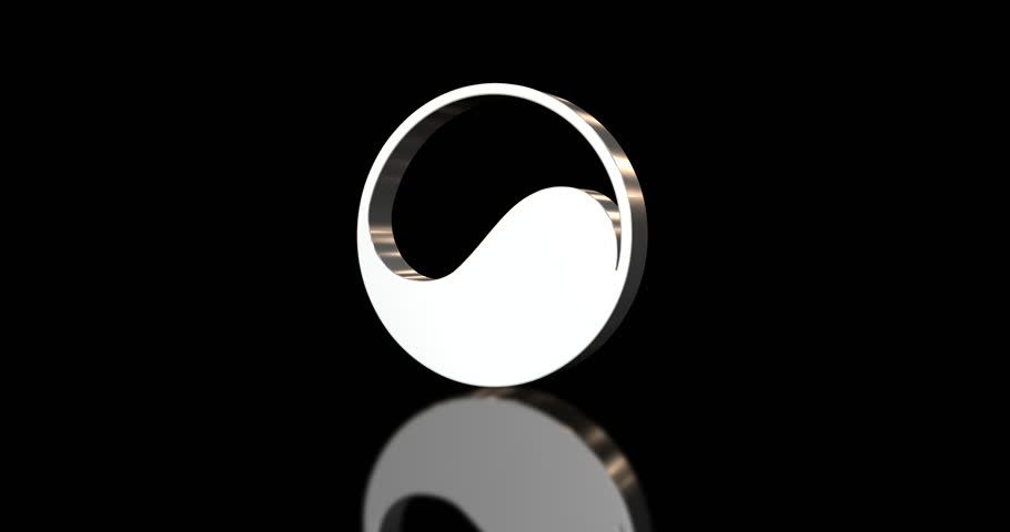 Ying and Yang Symbol Rotating Stock Footage Video (100% Royalty-free ...