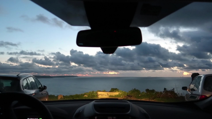 Ocean View Through the Windshield Stock Footage Video (100% Royalty ...