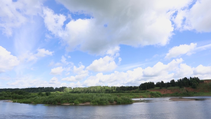 Clouds reflection in the river below image - Free stock photo - Public ...