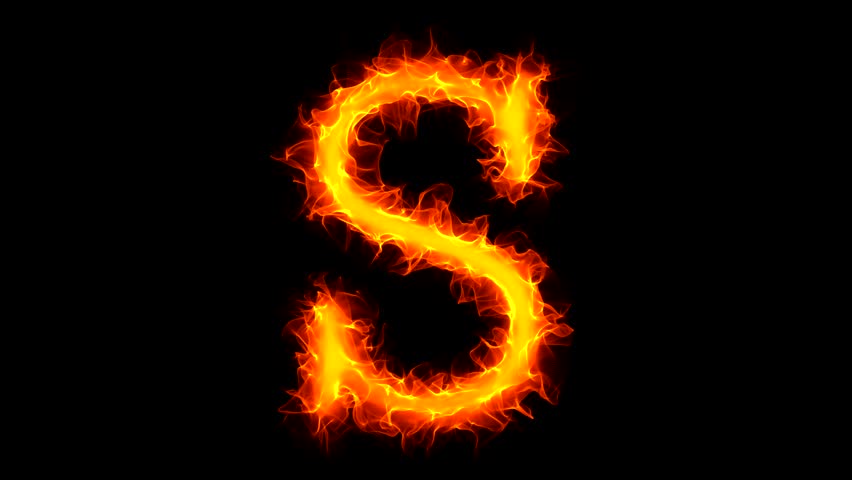 Stock Video Clip of Letter S on fire | Shutterstock