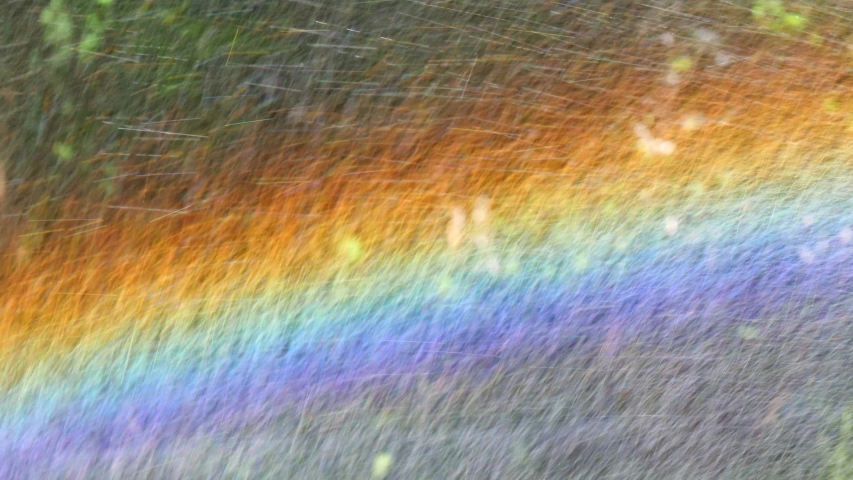 Bright Beautiful Rainbow Close-up During Stock Footage Video (100% ...