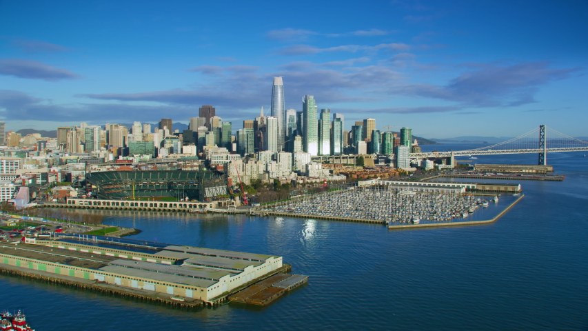 Oakland Harbor with ships in California image - Free stock photo ...