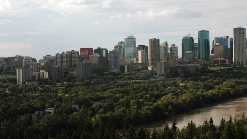 River view of skyscrapers in Edmonton image - Free stock photo - Public ...