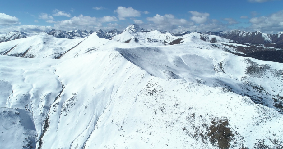 Snow capped Mountains with clouds and beautiful landscape image - Free ...
