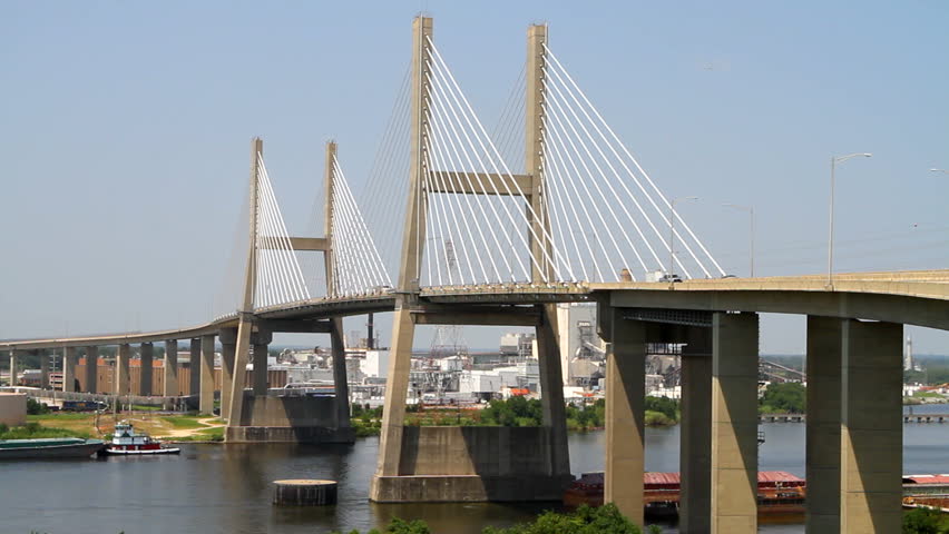 Traffic On the Cochrane-africatown Bridge, Stock Footage Video (100% ...