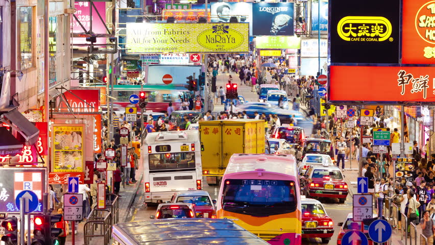 Hong Kong, China - Jun 2, 2015: 4k Timelapse Video Of Pedestrians And ...
