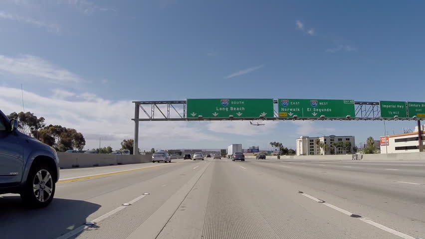 Las Vegas Overhead Freeway Sign On Interstate 15 Near Barstow ...