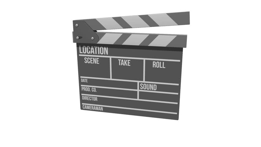 Cinema Clapperboard Animation. Clapboard Rotate Stock Footage Video ...