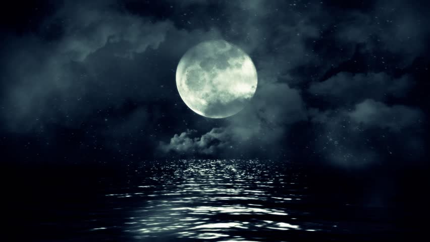 HD - Moon Over The Ocean Stock Footage Video 2108465 | Shutterstock