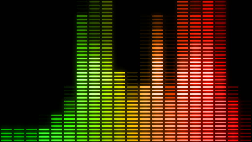 Horizontal Rainbow Multi-colored Digital Audio Stock Footage Video (100 ...