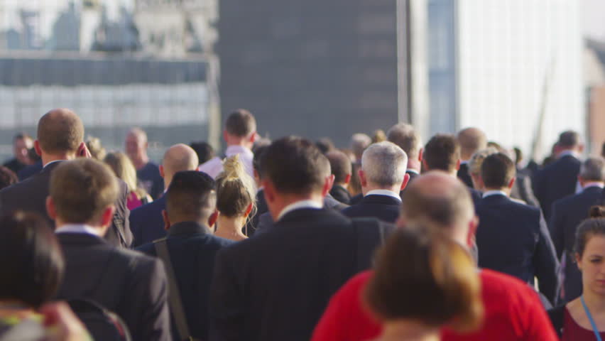 Anonymous Crowd of City Workers 스톡 동영상 비디오(100% 로열티프리) 12039062 ...