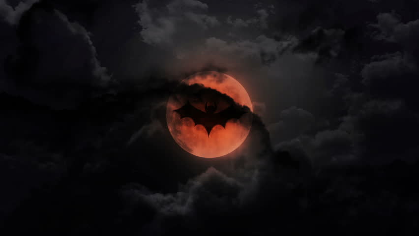 Bat Large Halloween Moon Dark Sky - Elements Of This Image Furnished By ...