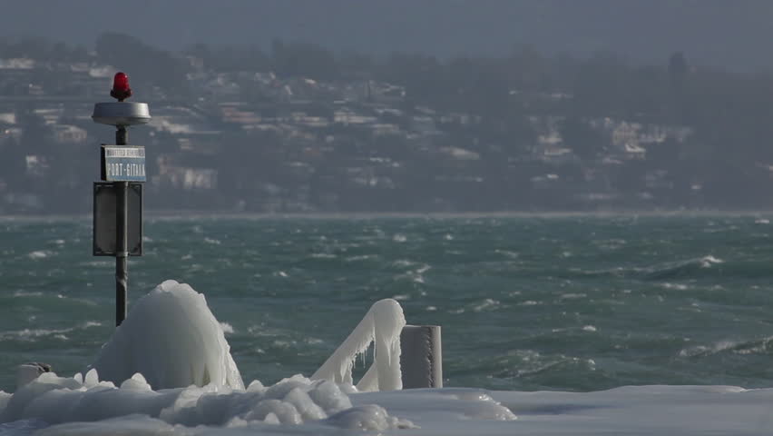 Square Rigged Sailing Ship Passes Close To Camera And Sails Off To The ...