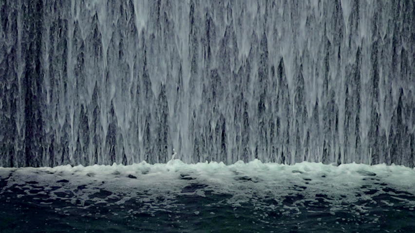 Indoor Waterfall in Slow Motion Stock Footage Video (100% Royalty-free ...