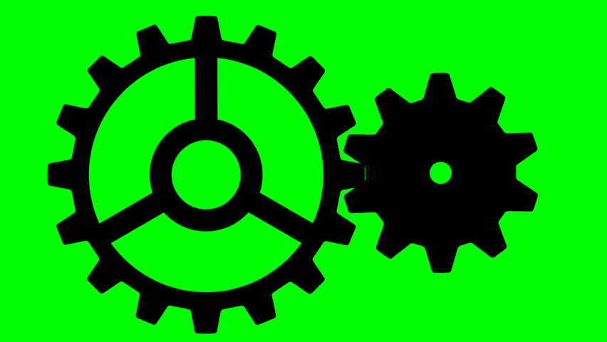 Computer-generated Animation Depicting Turning Gears (concept: Industry ...
