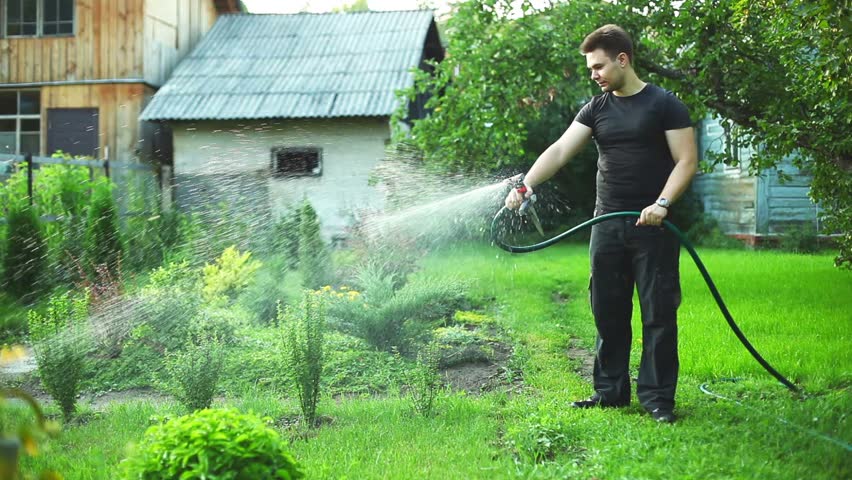 People Watering Gardens