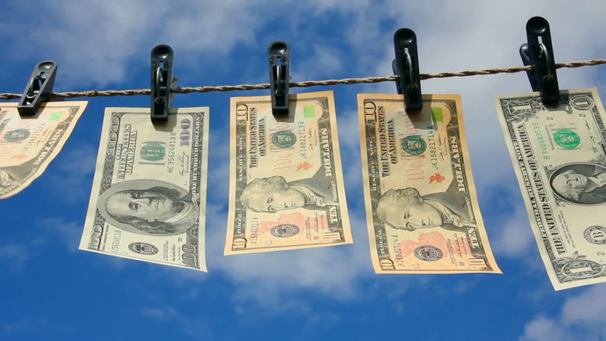Money Hangs On A Clothesline Stock Footage Video 1591981 | Shutterstock