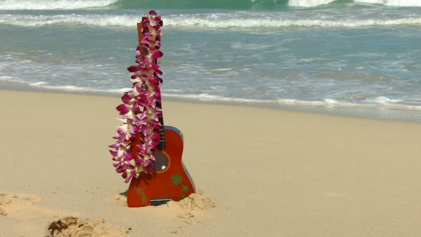 Lagret videoklipp av Hawaii concept with ukulele and Lei on | Shutterstock