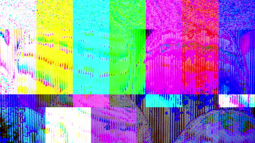 Color Bars Data Glitches (25fps). A Looped Set Of Color Bars ...