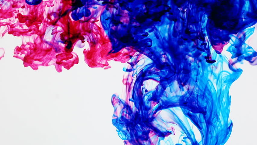 Red Blue Ink In Water Stock Footage Video 4124530 | Shutterstock