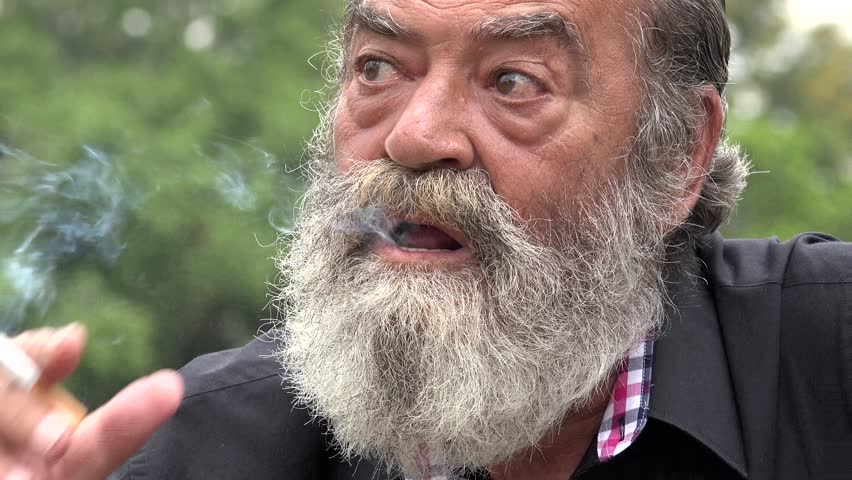 Stock video of nervous old bearded man | 14152802 | Shutterstock