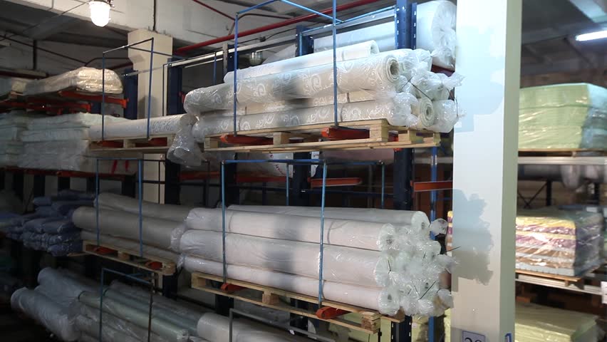 Stock video of the raw material warehouse, shelves from | 14174492 ...