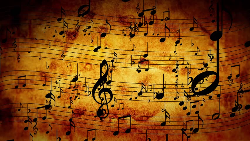 Stock video of animated background with musical notes, music | 14544652 ...