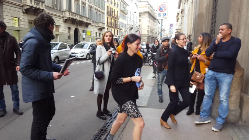 Stock Video Clip of MILAN, ITALY - FEBRUARY 25, 2016: people | Shutterstock