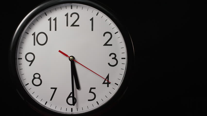 4K Circular Wall Ticking Towards 5 O'clock, With Copy Space Stock ...