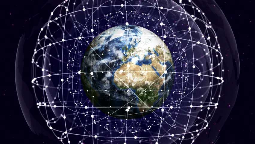 Global Network. Digital World Globe Connected. HD 1080 Seamless Loop ...