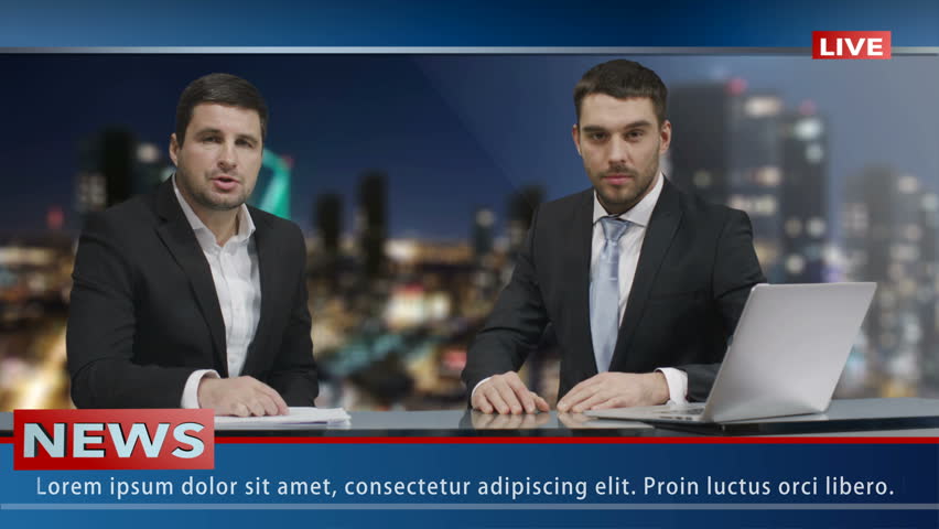 News Reporter Talking In Television Studio 動画素材 4587890 | Shutterstock