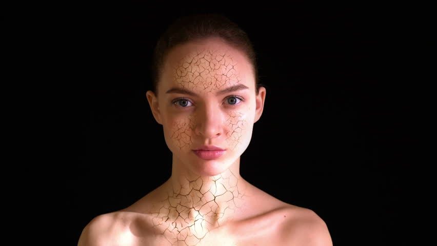 Internal Head Anatomy. Woman's Head And Shoulders With Semi-transparent ...