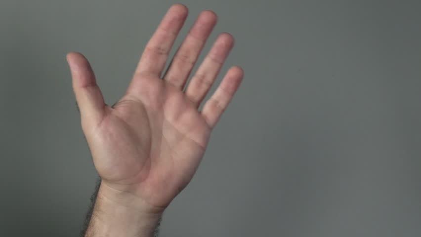 Man's Hand Waving Gesture, Hands, Signs, Meaning Point Of View Stock ...